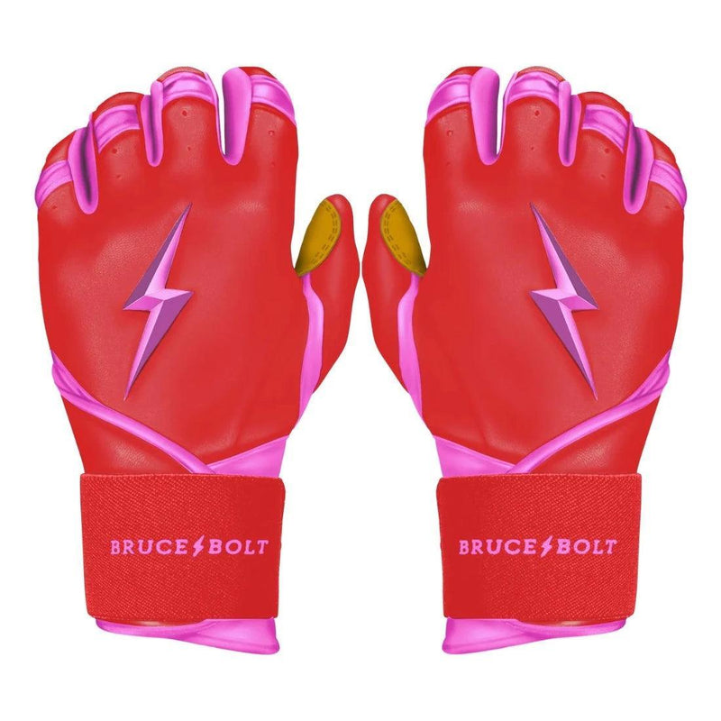 Bruce Bolt PREMIUM PRO BADER Series Long Cuff Batting Glove Pink – HB ...