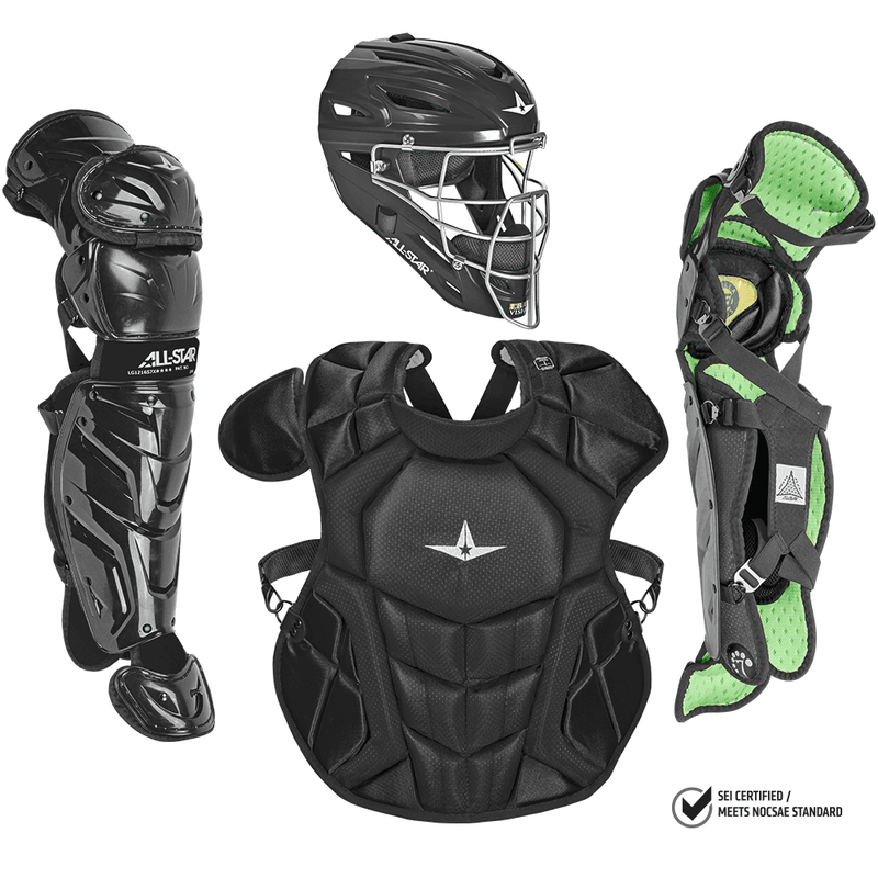 All-Star S7 Axis Elite (Ages 12-16) Solid Catchers Kit NOCSAE Approved ...