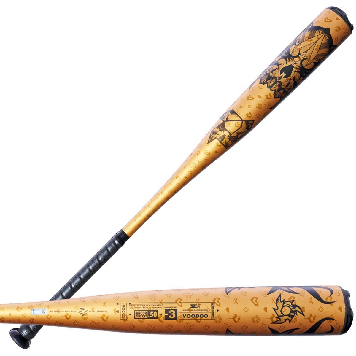 2023 DeMarini Voodoo One Gold BBCOR (-3) Baseball Bat: WBD2352010 – HB ...